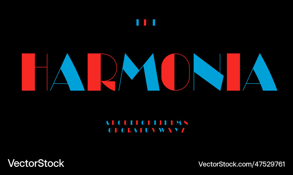 Artistic contrast alphabet heavy elegant letters Vector Image