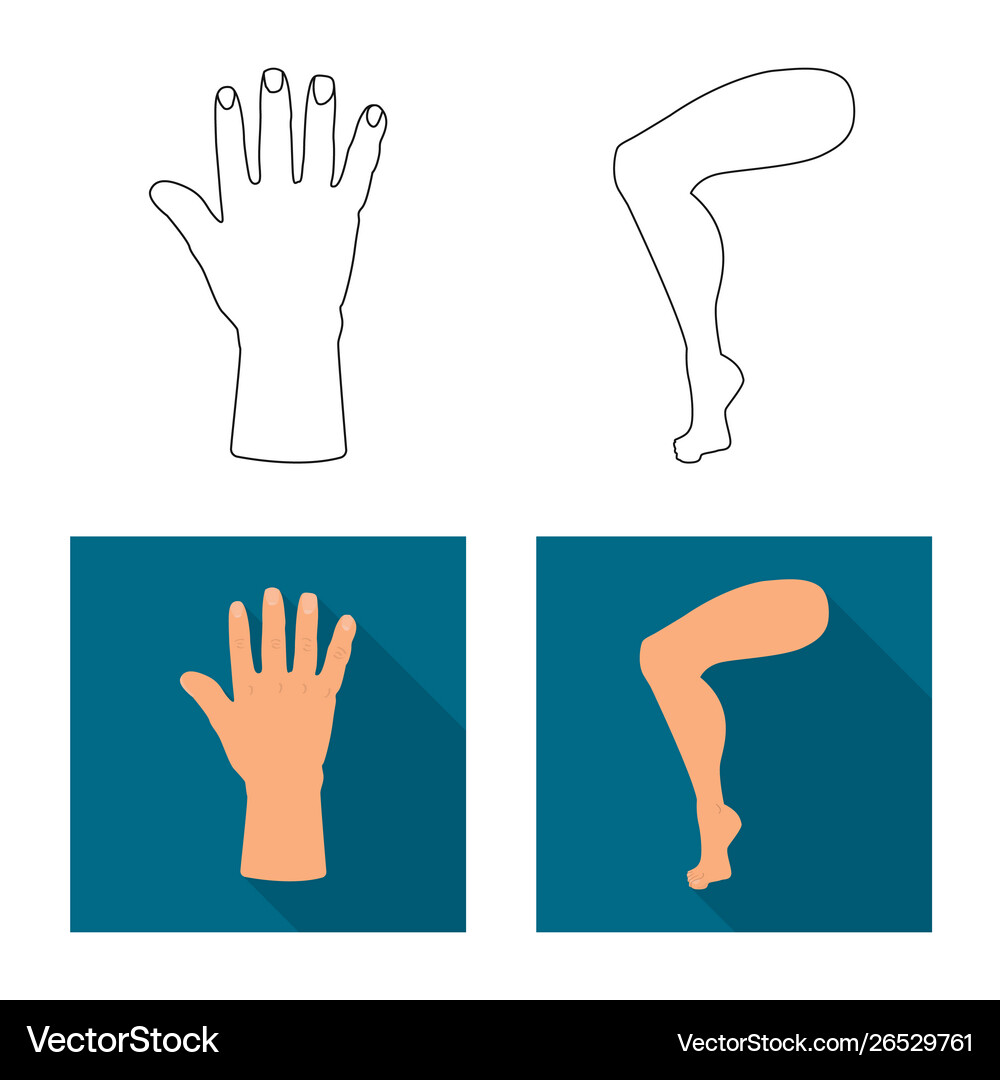 Body and part symbol Royalty Free Vector Image