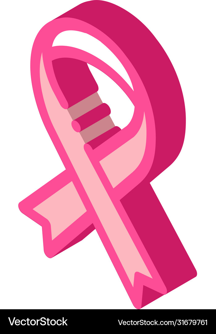 Cancer no icon isometric icon Royalty Free Vector Image