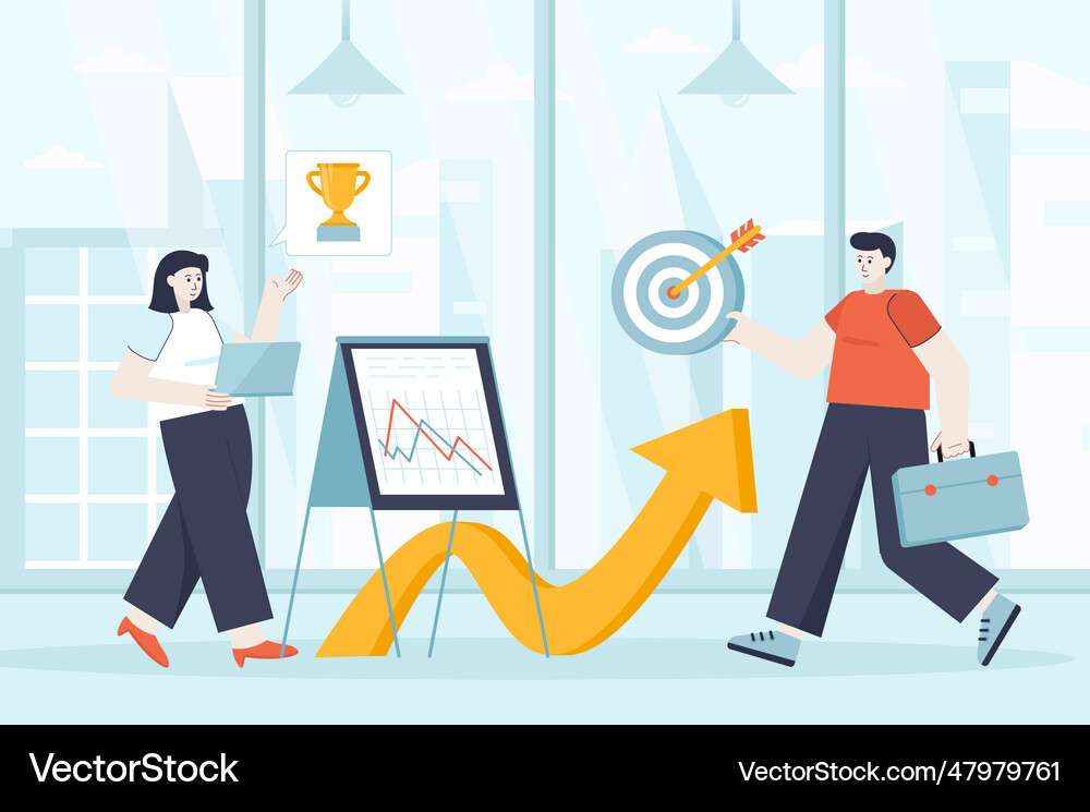 Career opportunities concept in flat design Vector Image