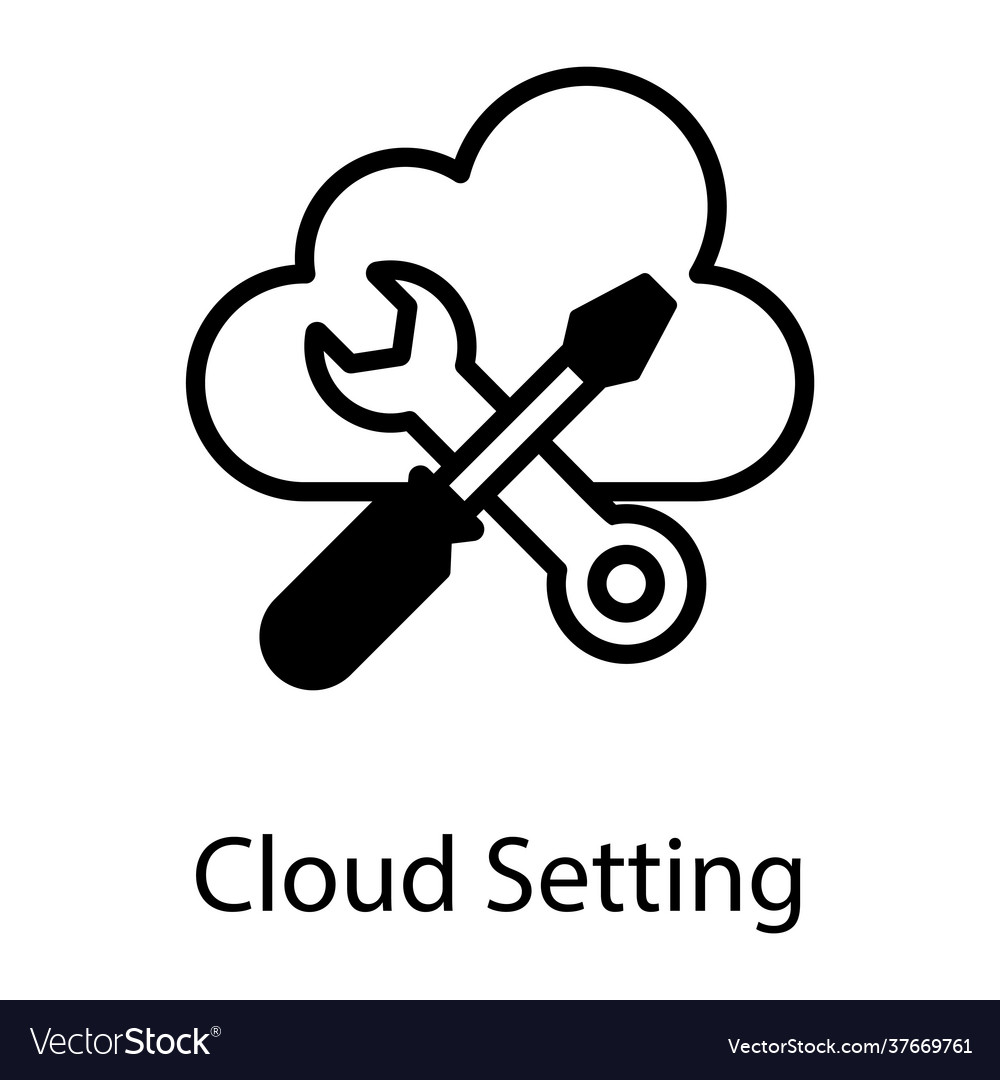 Cloud setting Royalty Free Vector Image - VectorStock