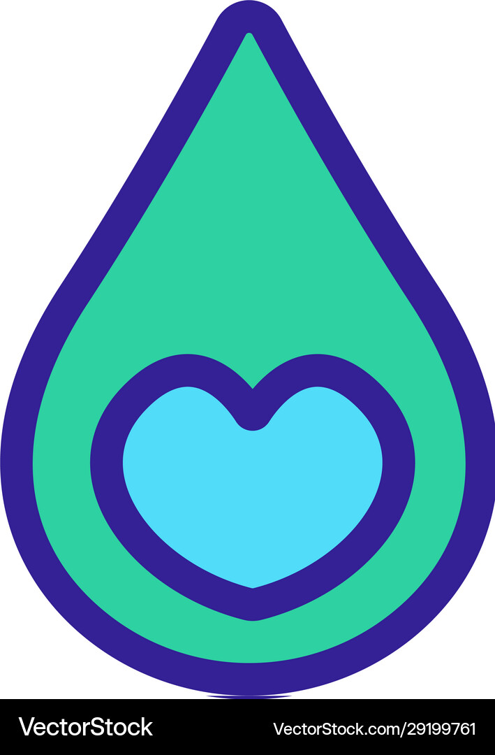 Favorite liquid icon isolated contour Royalty Free Vector