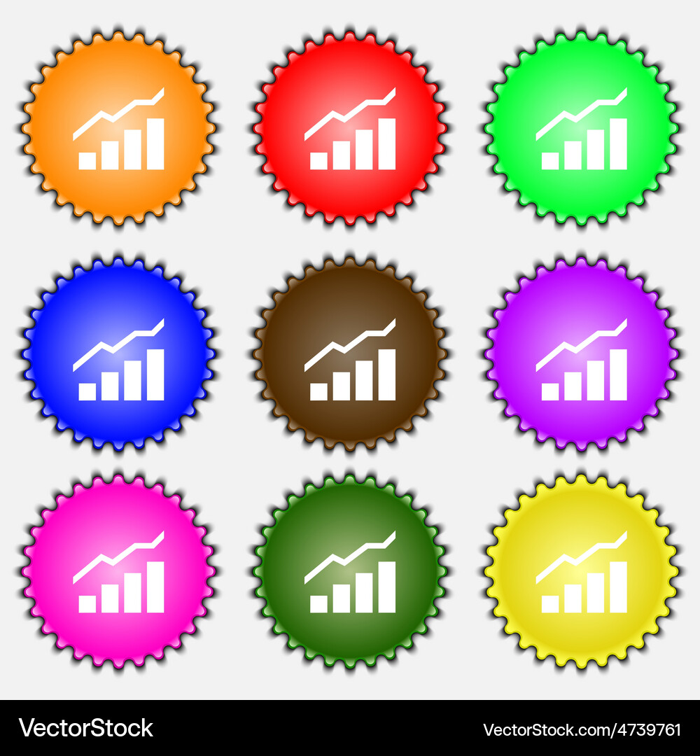 Growth and development concept graph of rate icon Vector Image