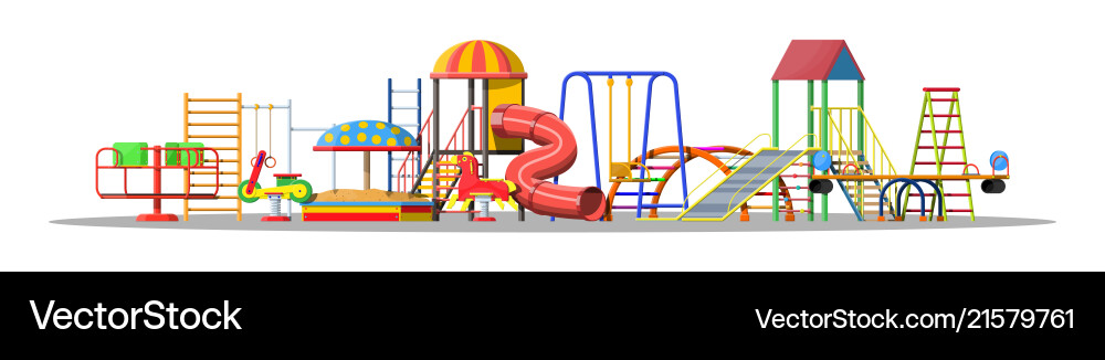 Kids playground kindergarten set Royalty Free Vector Image