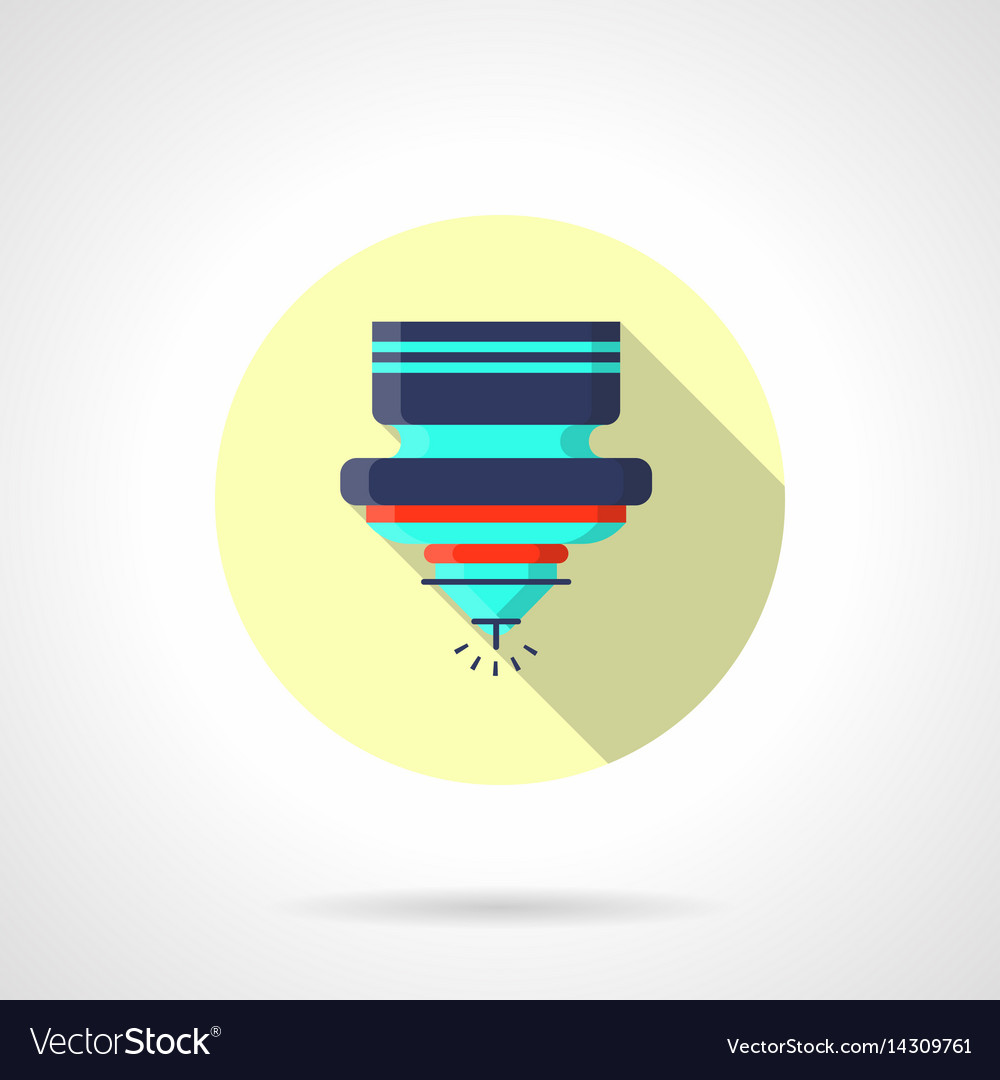 Laser processing round icon Royalty Free Vector Image