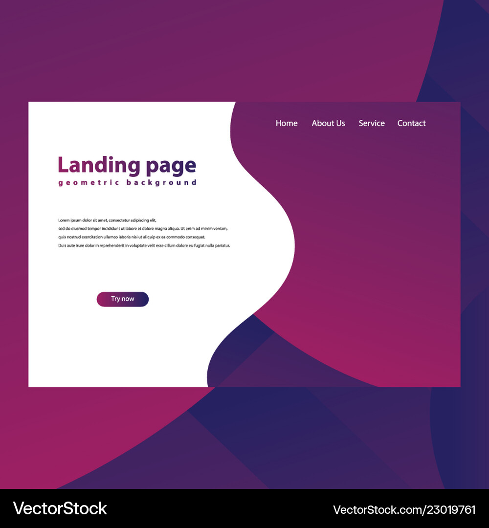 Modern trendy landing page and background Vector Image