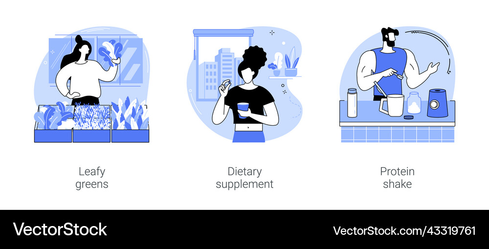 Nutrition supplements isolated cartoon Royalty Free Vector