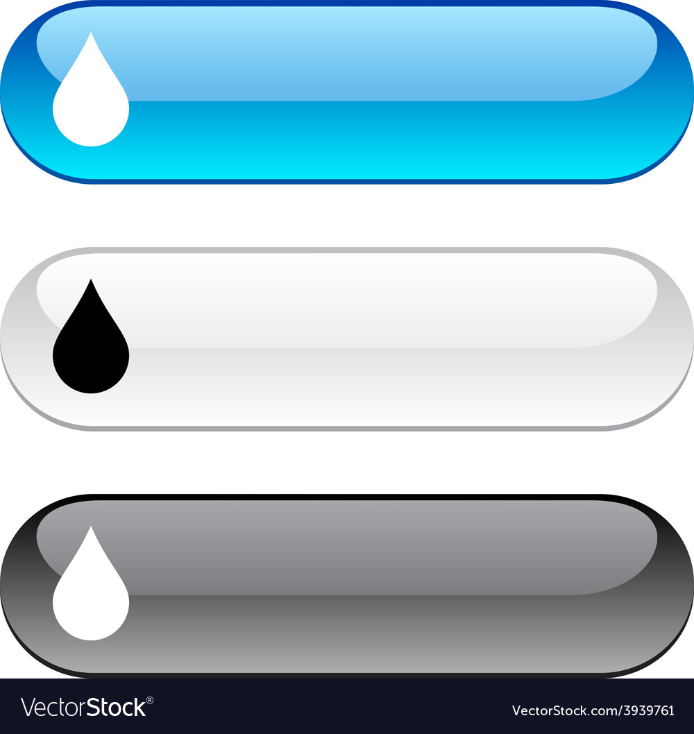 Rain button Royalty Free Vector Image - VectorStock