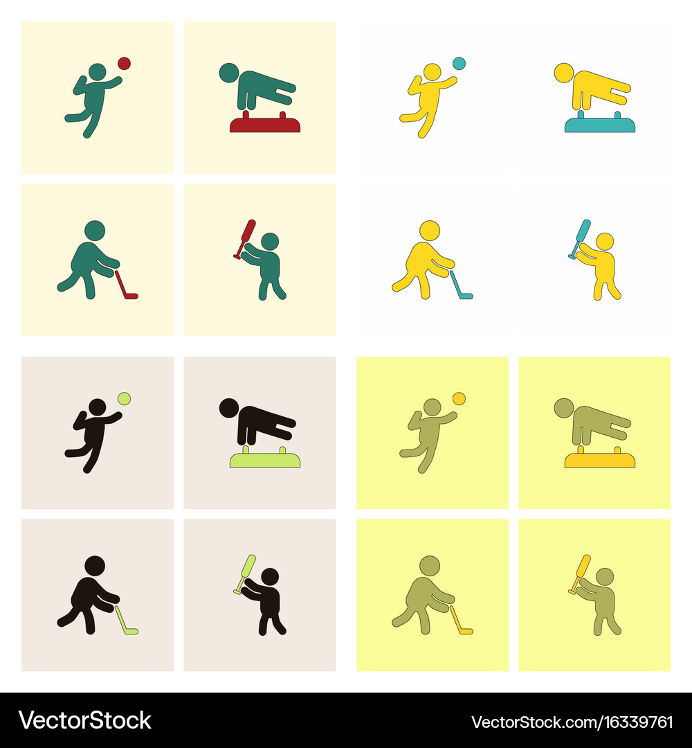 Set of olympic game design Royalty Free Vector Image