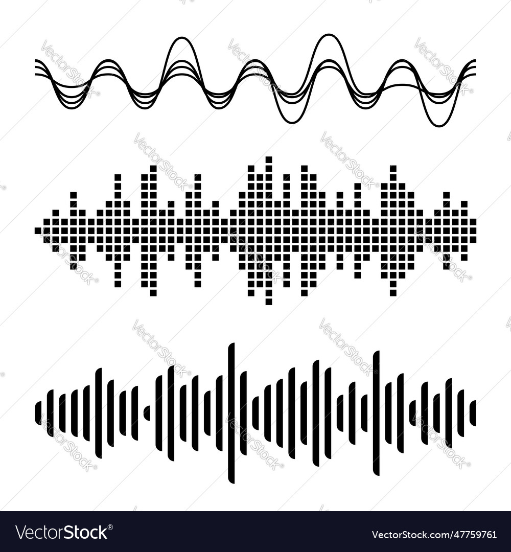 Sound waves Royalty Free Vector Image - VectorStock
