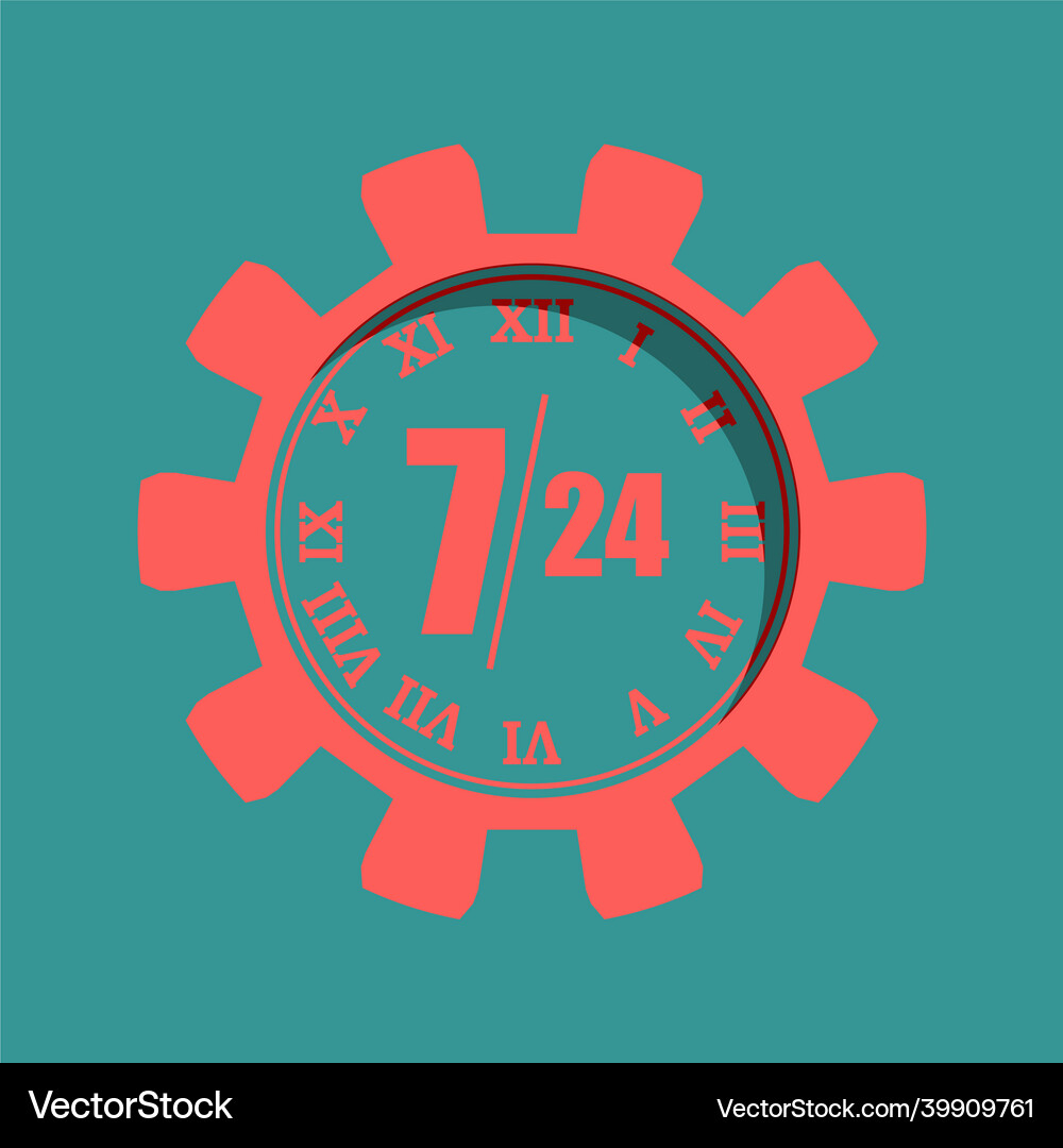 Time operation mode in gear business concept Vector Image
