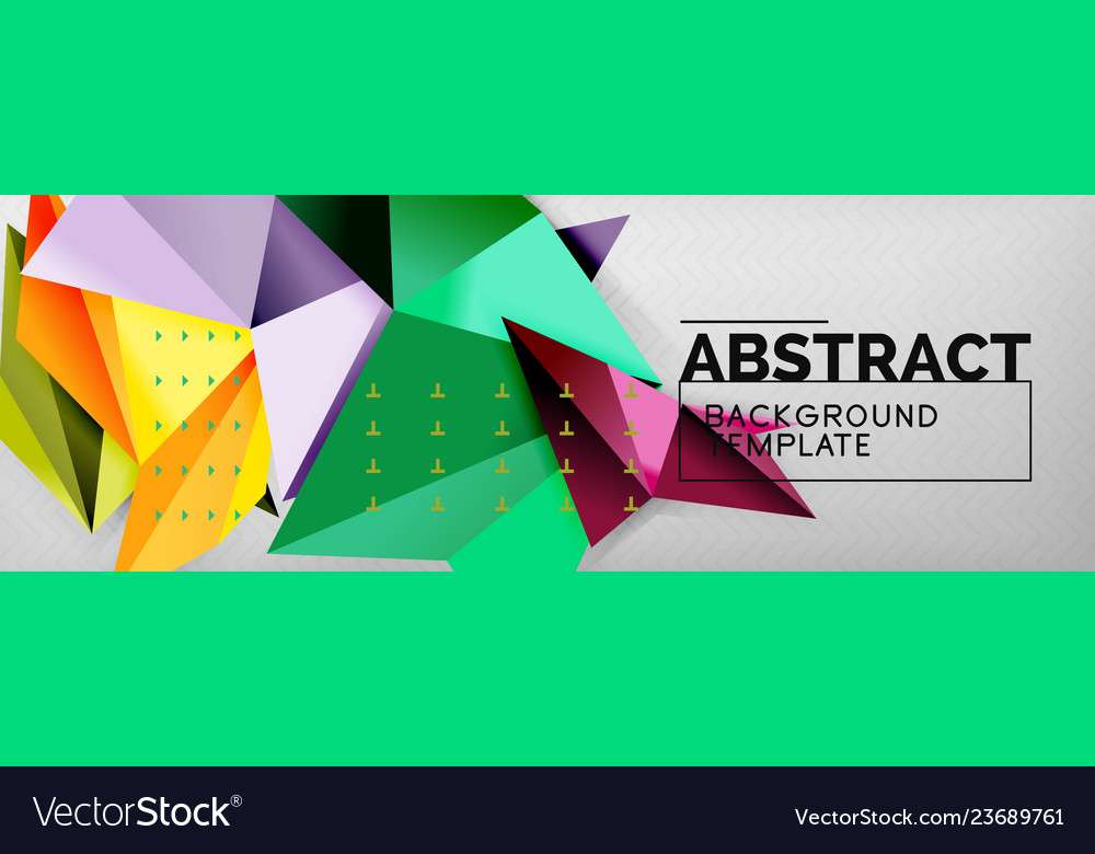 Triangles background techno template Royalty Free Vector