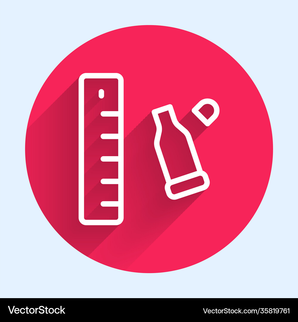White line bullet casing as a piece evidence Vector Image