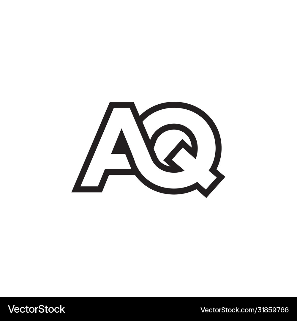 A q lines letter logo design Royalty Free Vector Image