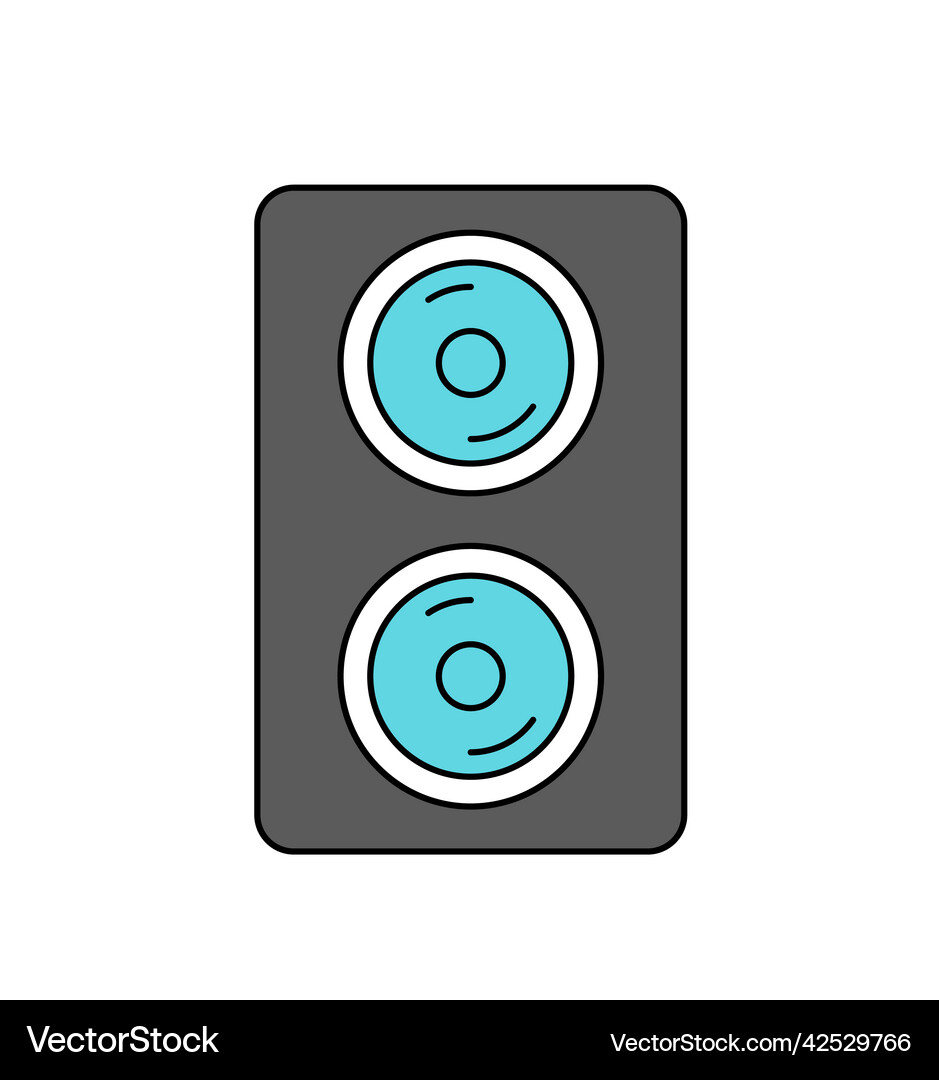 Audio streaming service equipment icon Royalty Free Vector