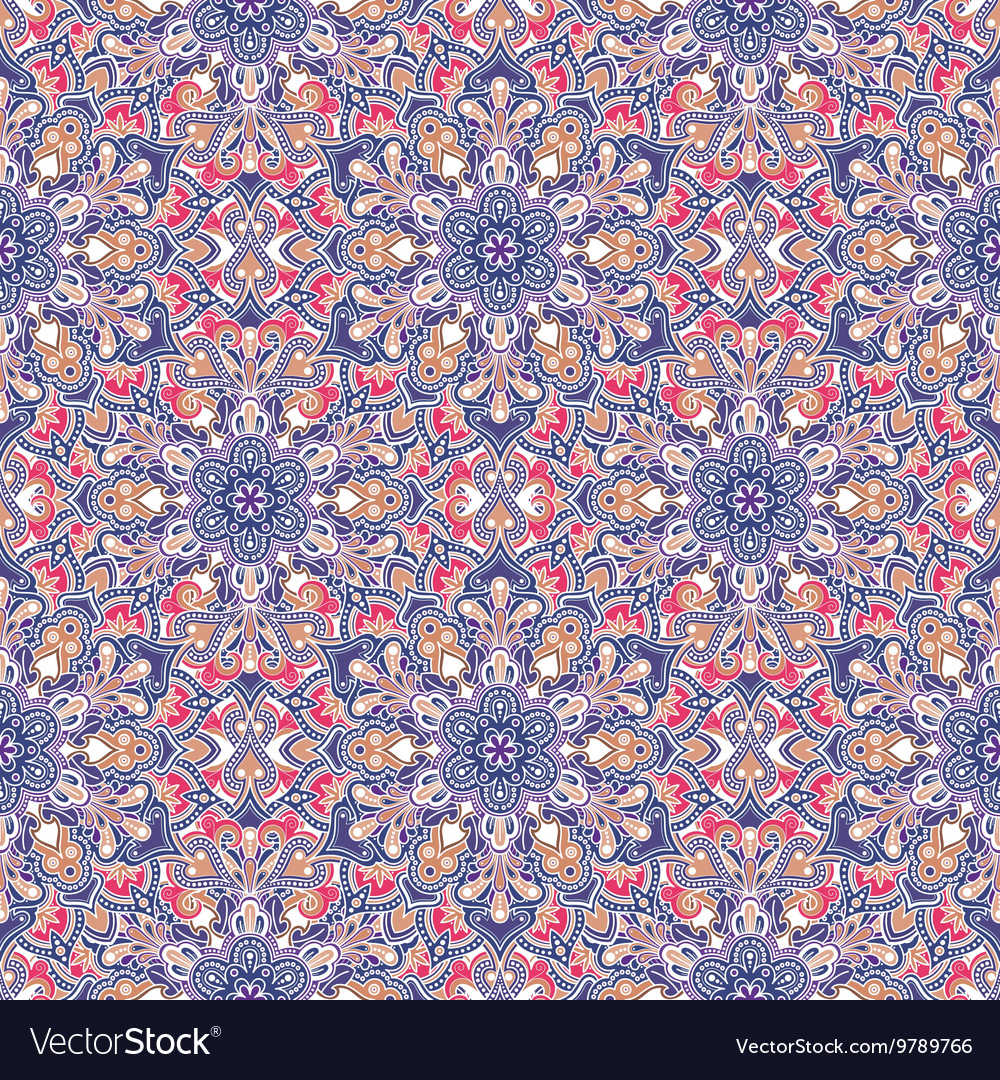 Boho flower pattern Royalty Free Vector Image - VectorStock
