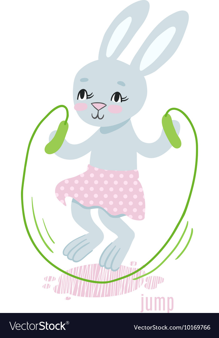Bunny jump Royalty Free Vector Image - VectorStock