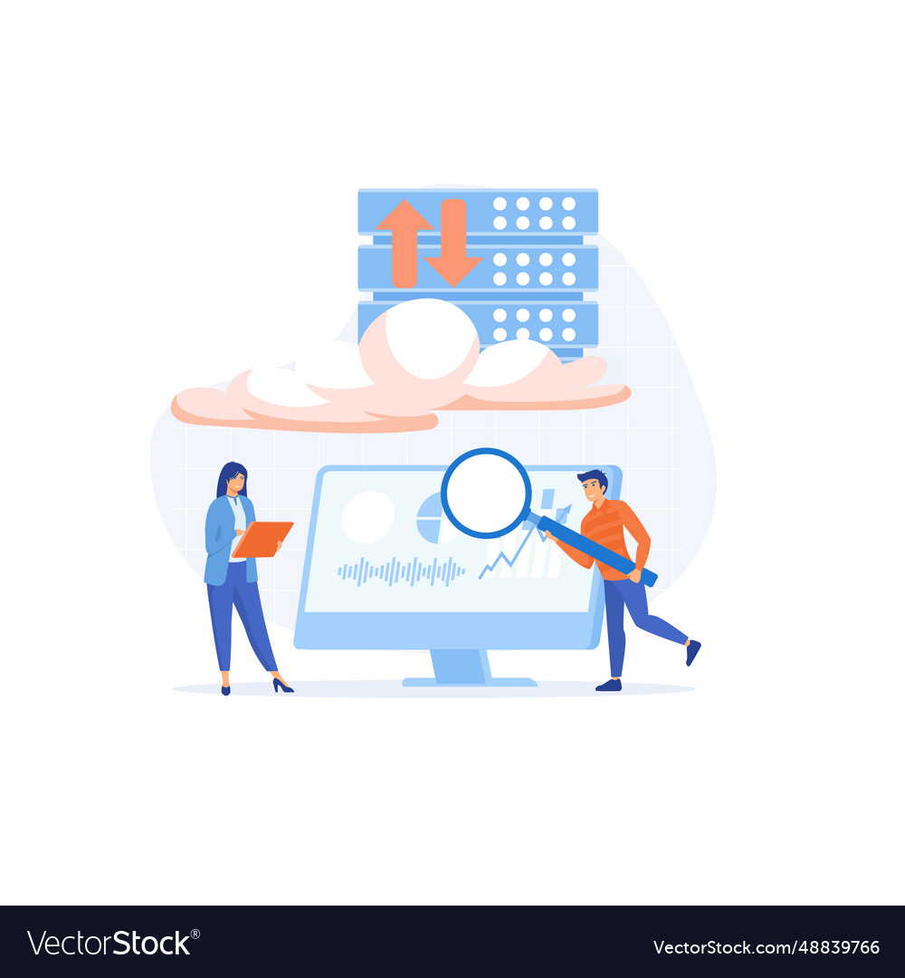 Business technology cloud computing service Vector Image