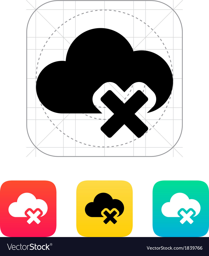 Delete cloud icon Royalty Free Vector Image - VectorStock