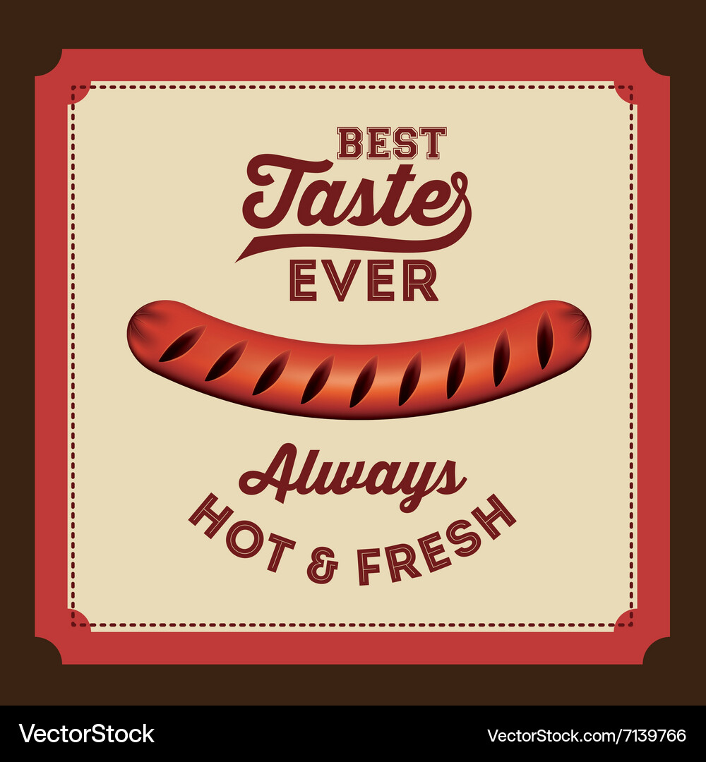Delicious sausage design Royalty Free Vector Image