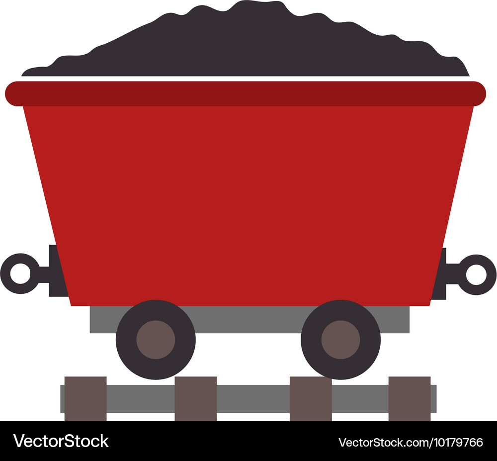 Mining train cargo icon Royalty Free Vector Image