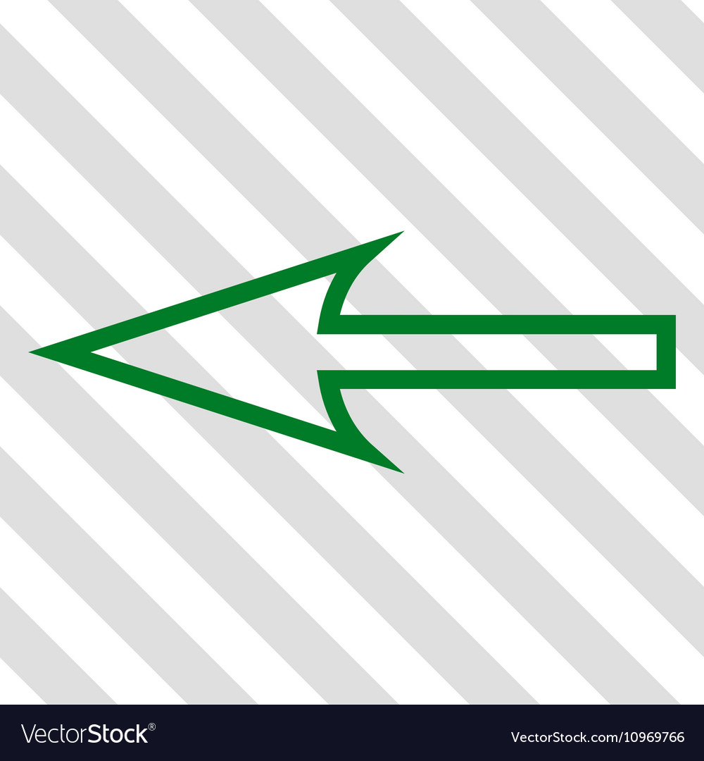 Sharp arrow left icon Royalty Free Vector Image