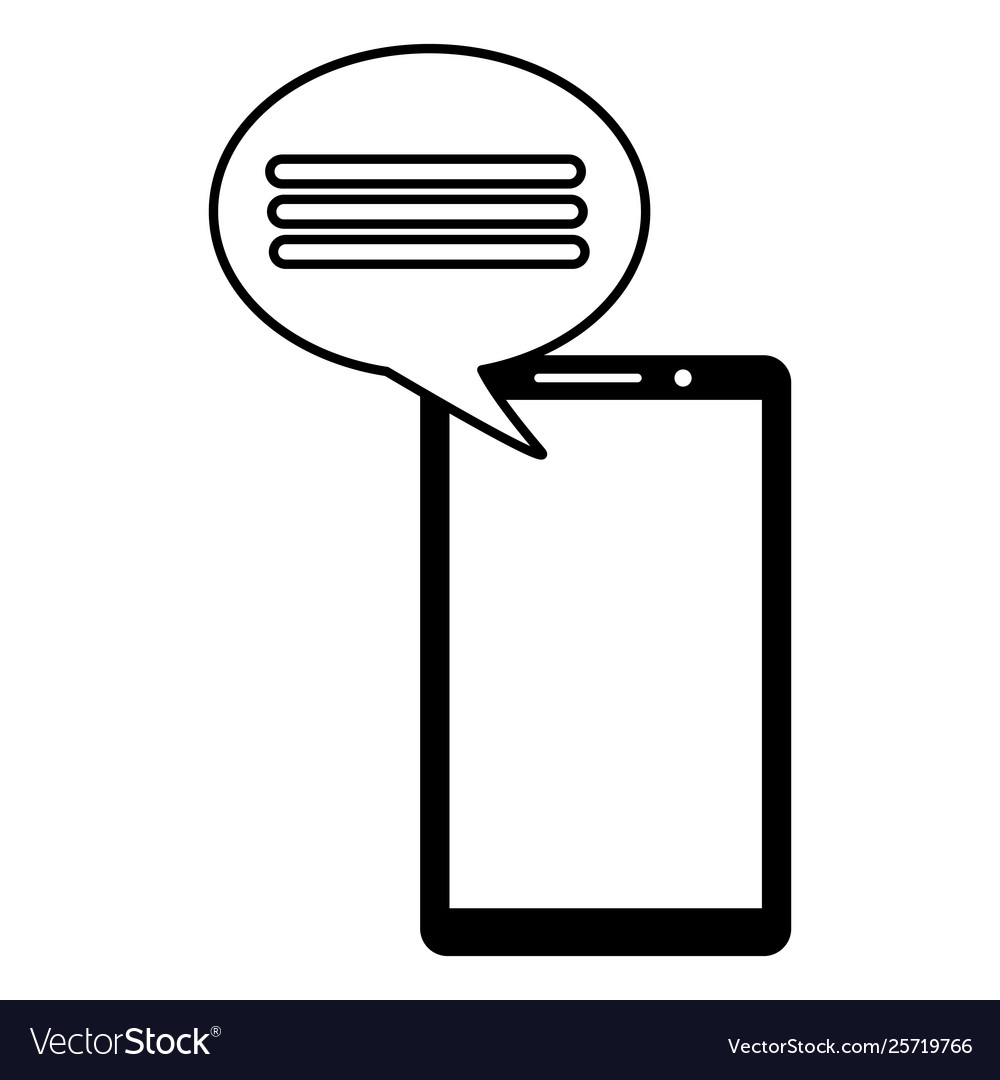 Smartphone speech bubble message Royalty Free Vector Image