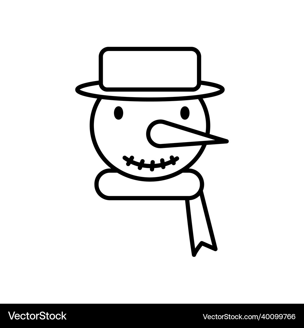 Snowman icon snow man Royalty Free Vector Image
