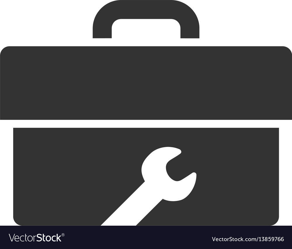 Toolbox flat icon Royalty Free Vector Image - VectorStock