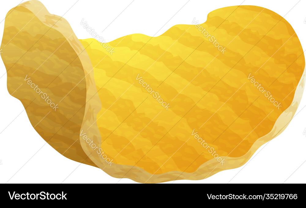 Wave chips potato icon cartoon style Royalty Free Vector