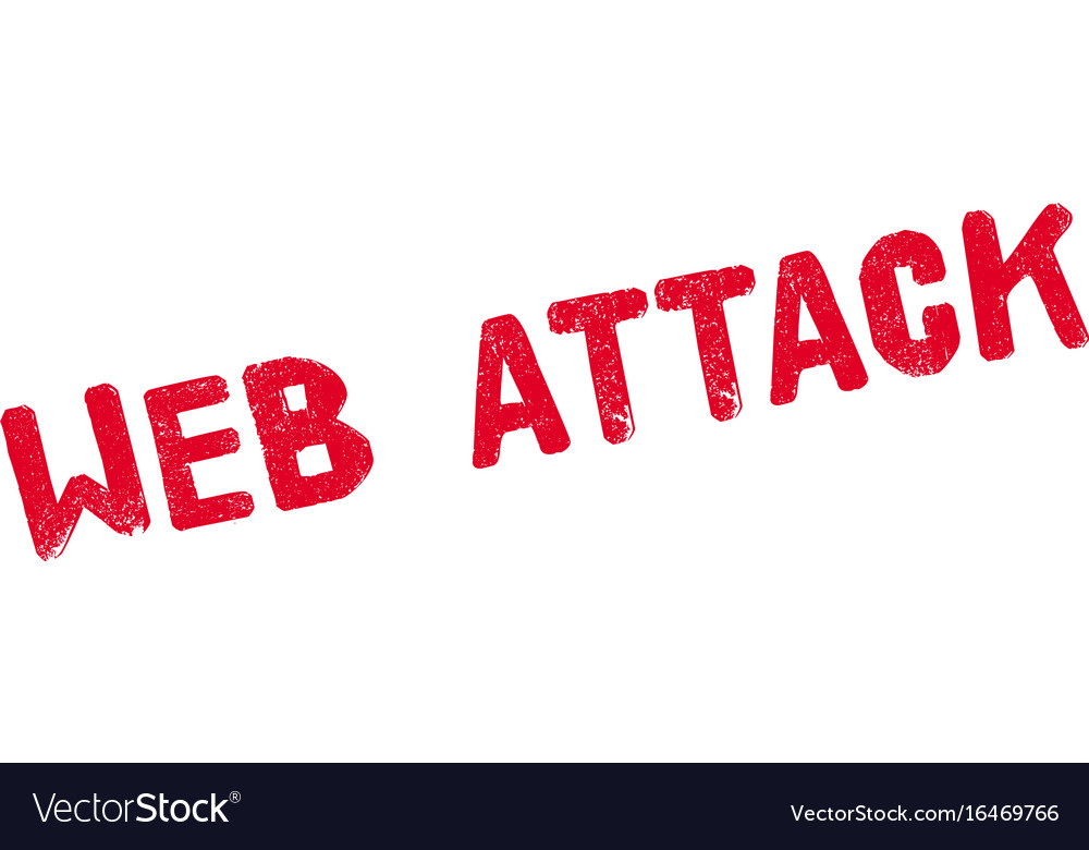 Web attack rubber stamp Royalty Free Vector Image