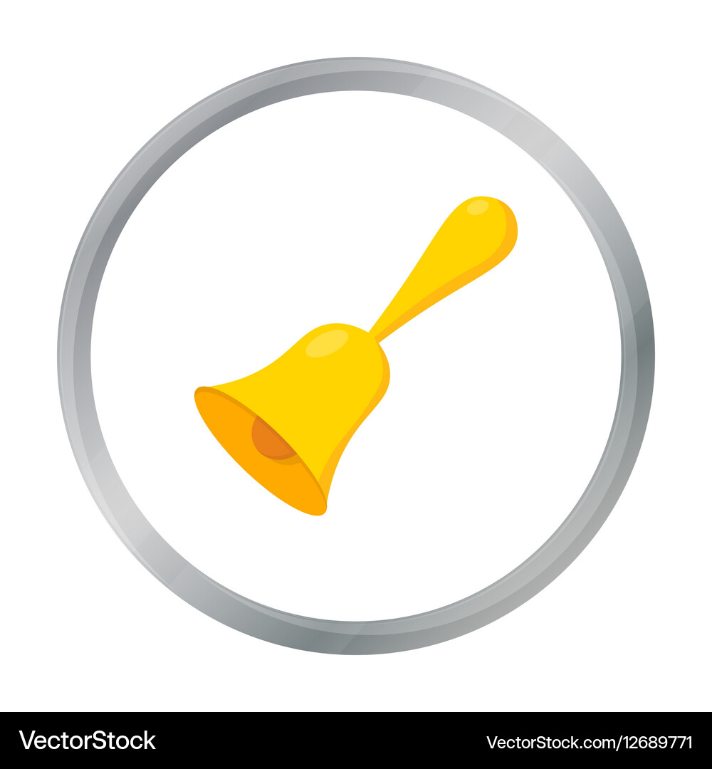 Bell icon cartoon single education icon from Vector Image