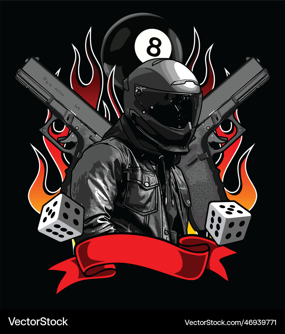 Biker template for graphic design Royalty Free Vector Image