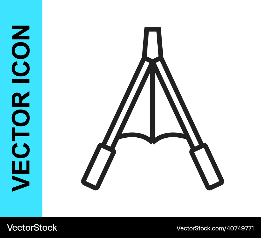Black line air blower bellows icon isolated Vector Image