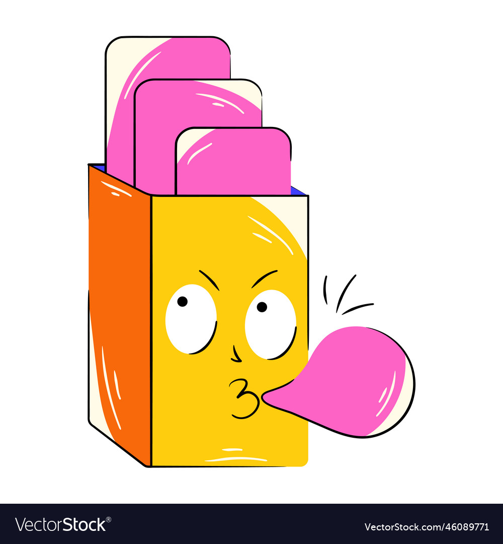 Bubble gum Royalty Free Vector Image - VectorStock