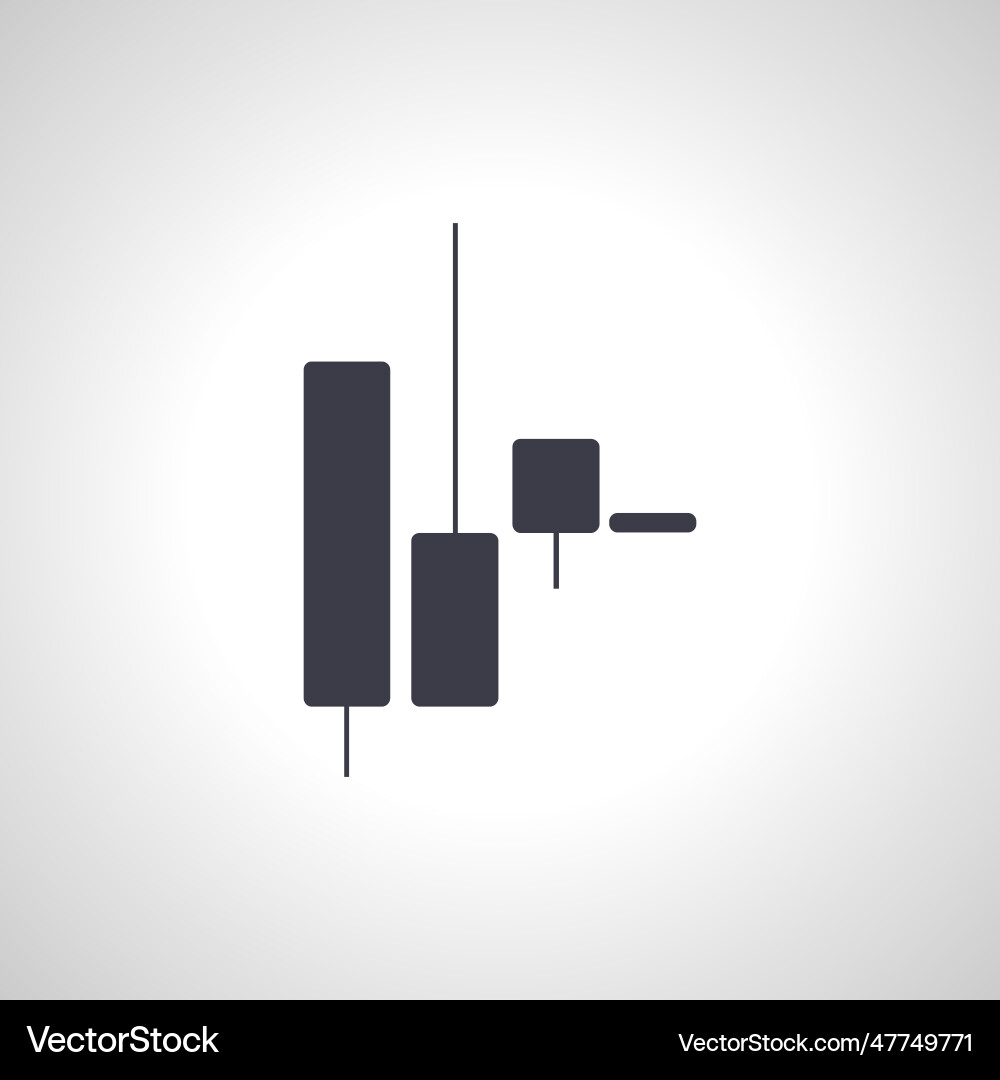 Candlestick chart icon japanese candle icon Vector Image