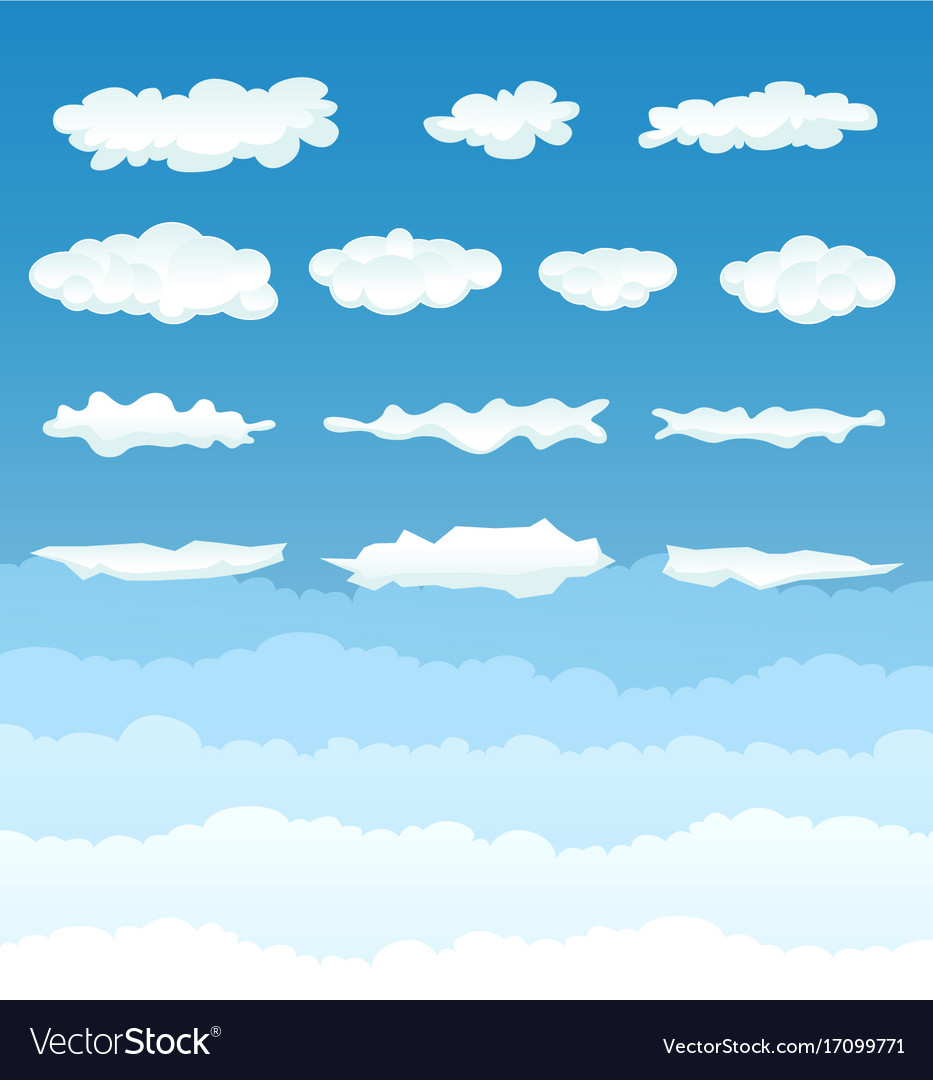 Clouds collection Royalty Free Vector Image - VectorStock