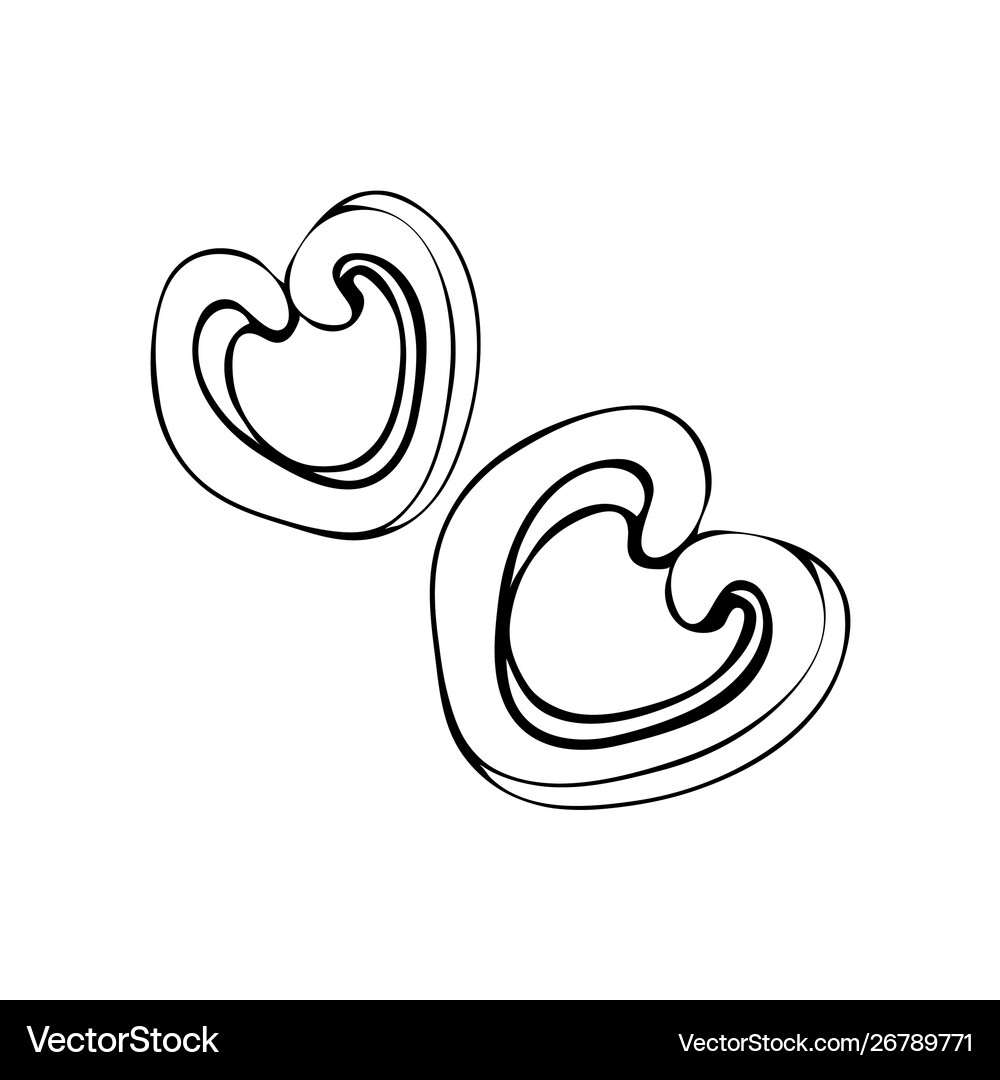 Hand drawn doodle outline cookies in shape Vector Image