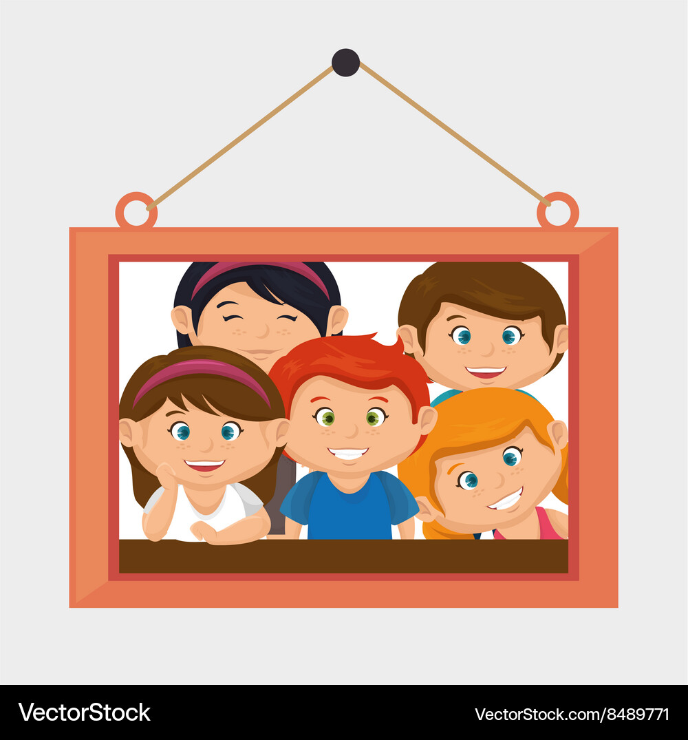 Happy little kids design Royalty Free Vector Image