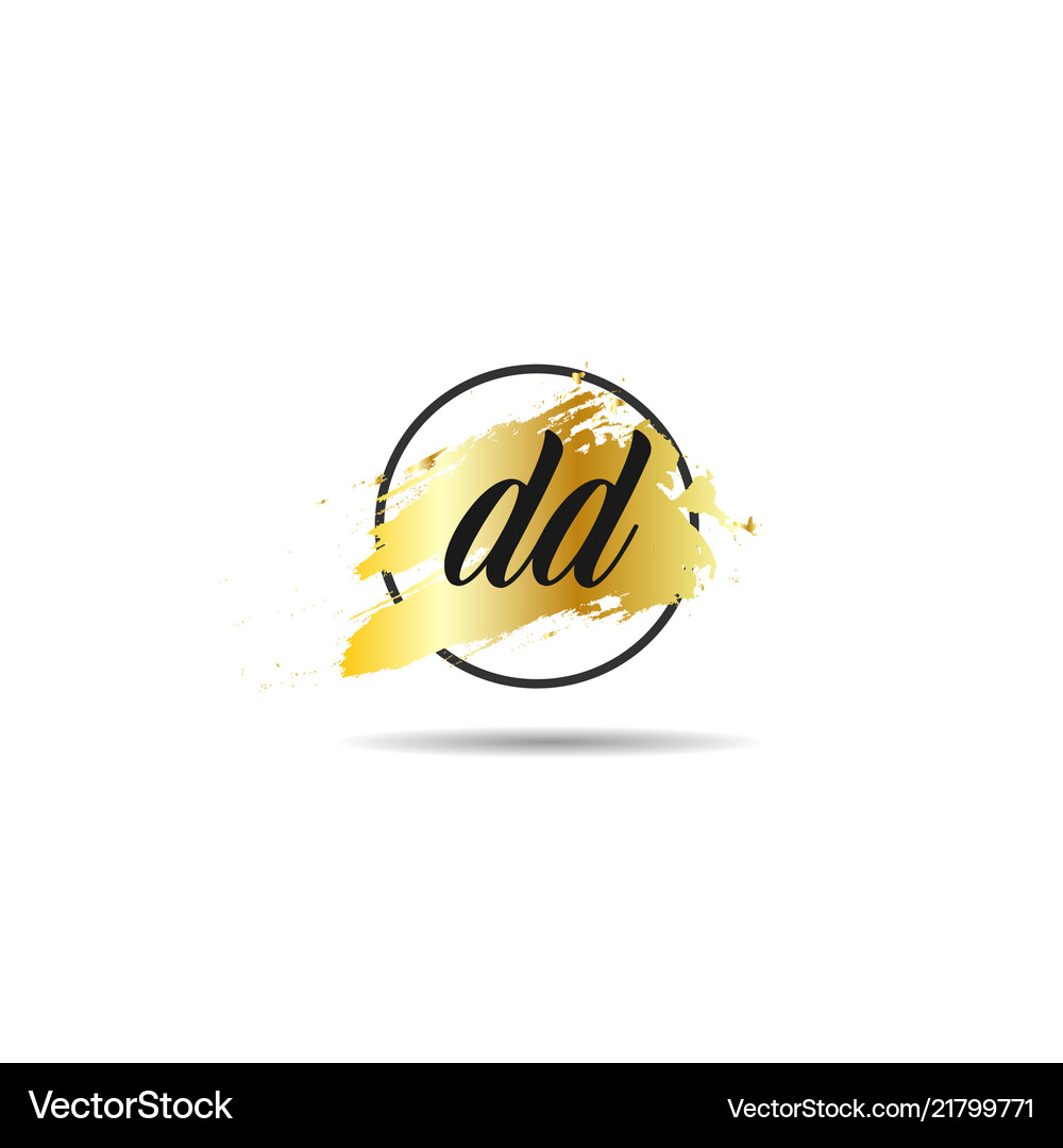 Initial letter dd logo template design Royalty Free Vector