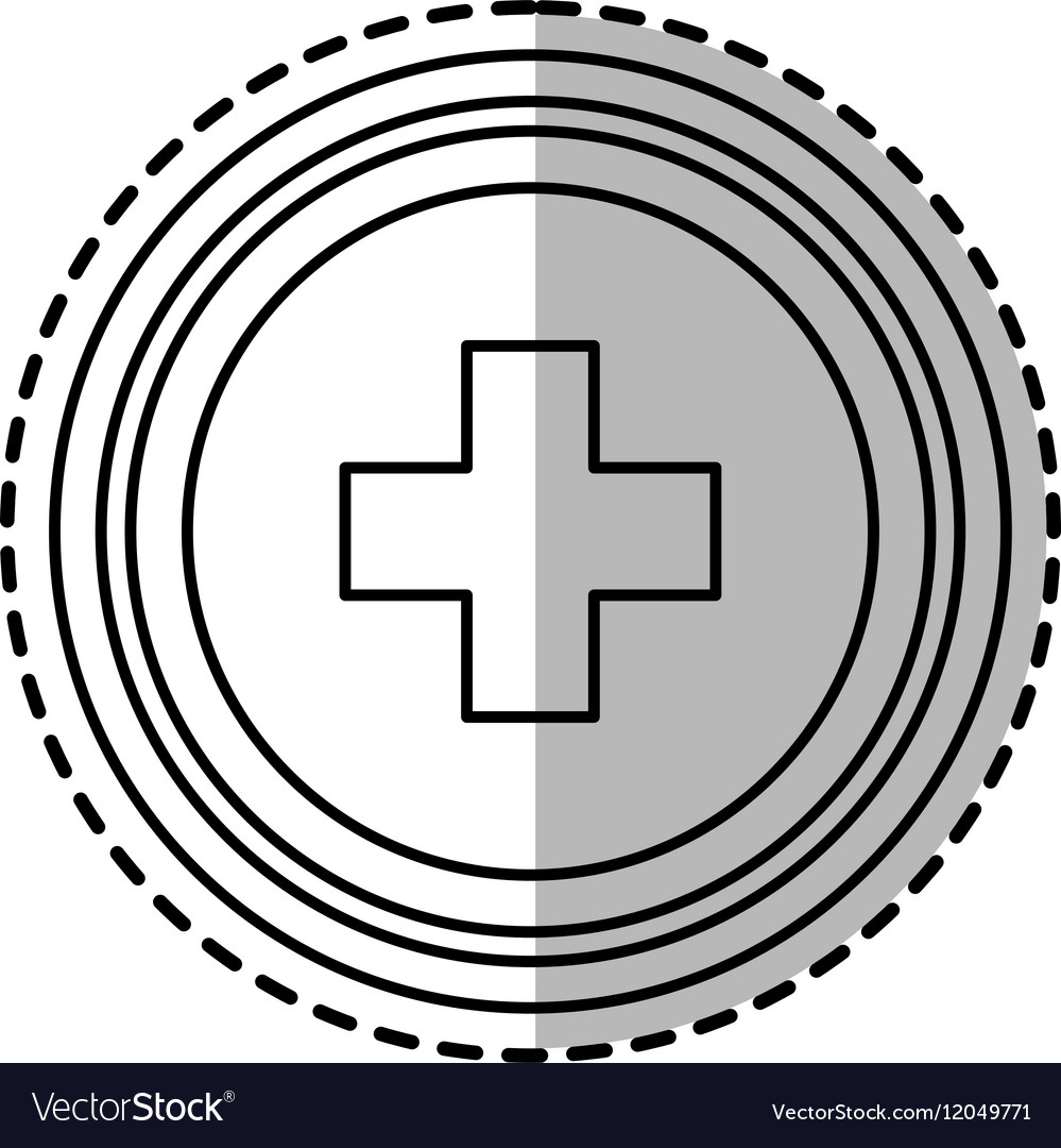 Isolated cross inside button design Royalty Free Vector