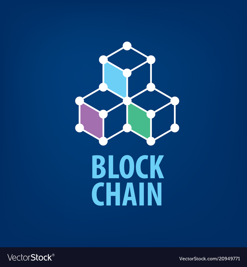 Logo blockchain Royalty Free Vector Image - VectorStock