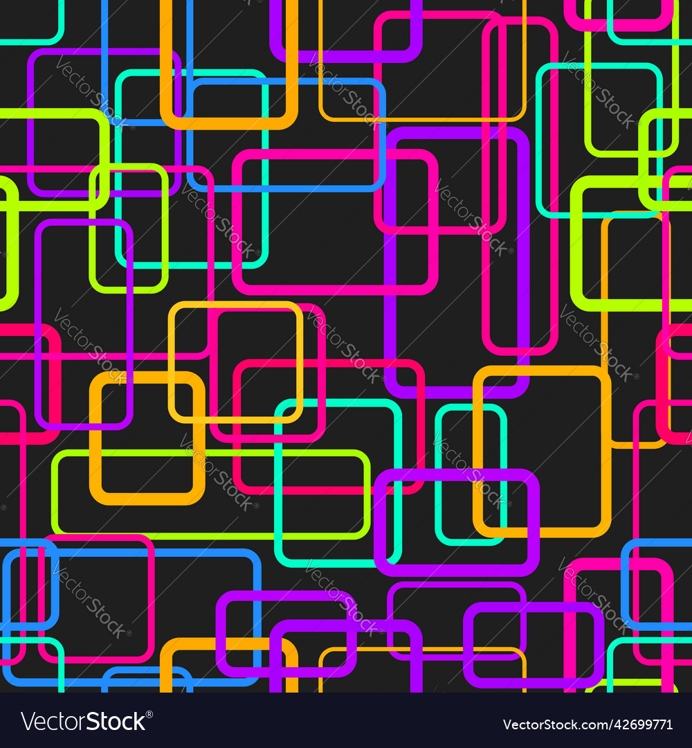 Neon seamless geometric pattern bright Royalty Free Vector