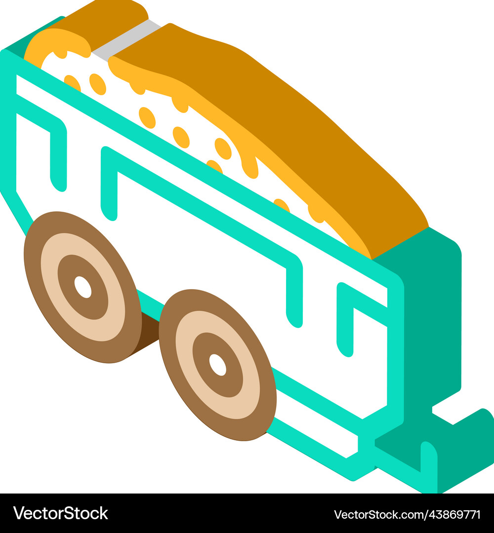 Onion food trailer isometric icon Royalty Free Vector Image