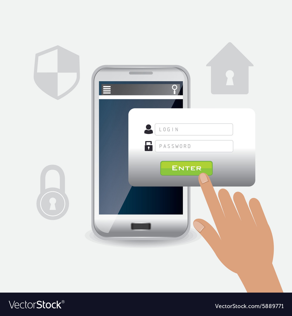 Security system design Royalty Free Vector Image