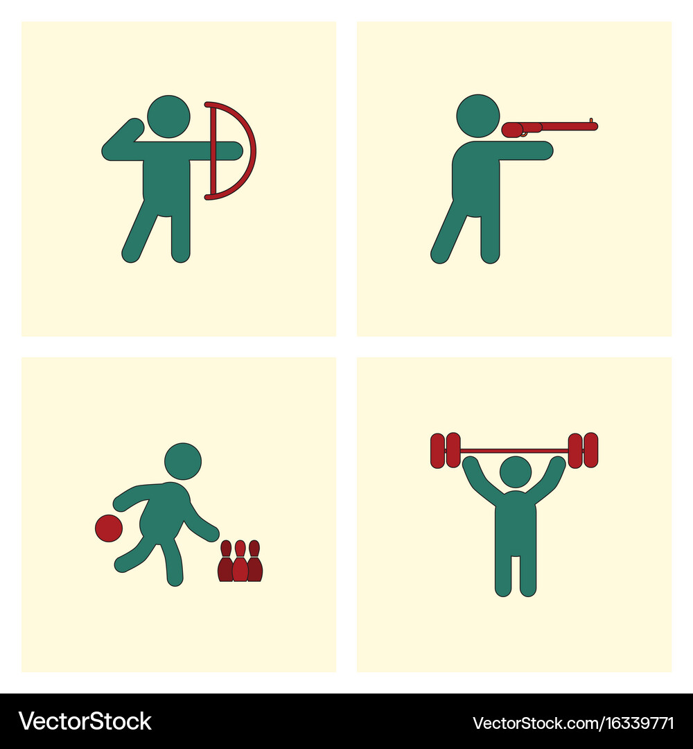 Set of olympic game design Royalty Free Vector Image