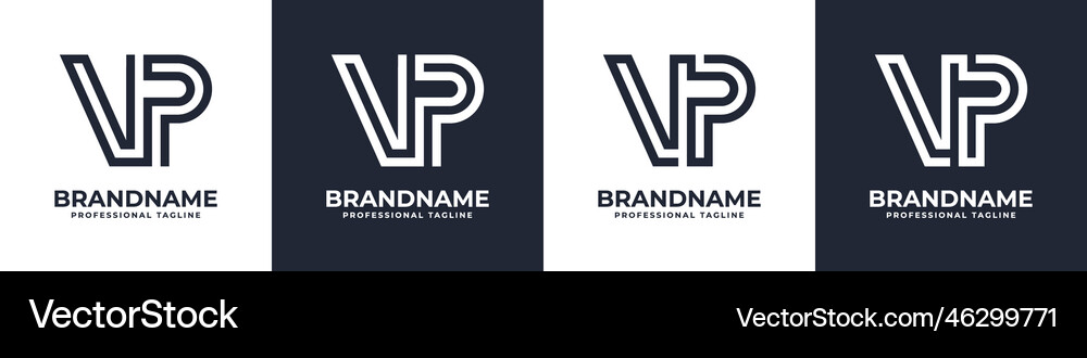 Simple vp monogram logo suitable for any business Vector Image