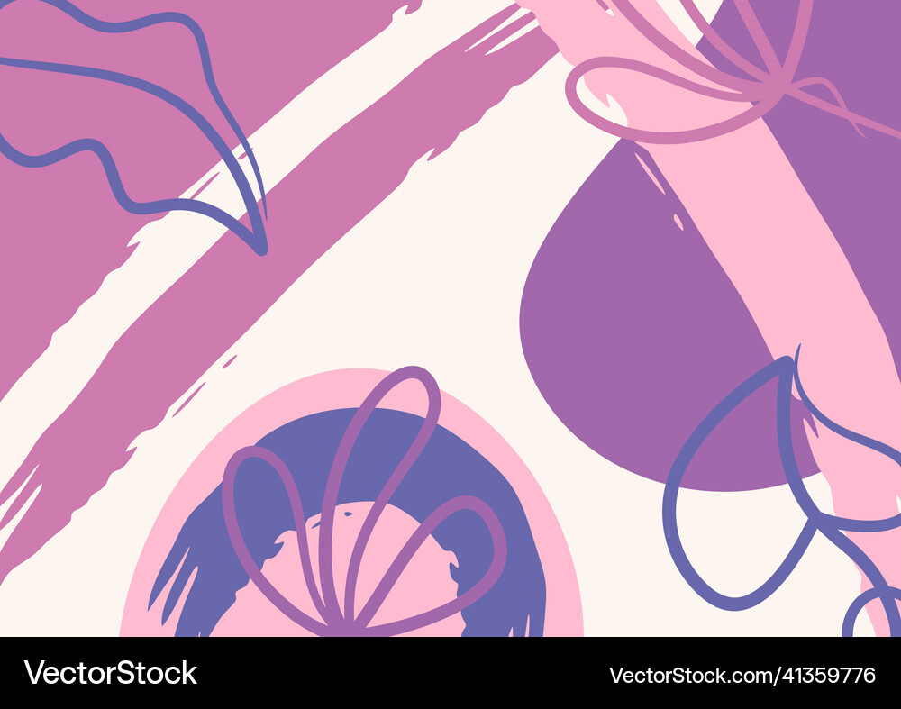 Abstract Minimalist Aesthetic Floral Background Vector Image