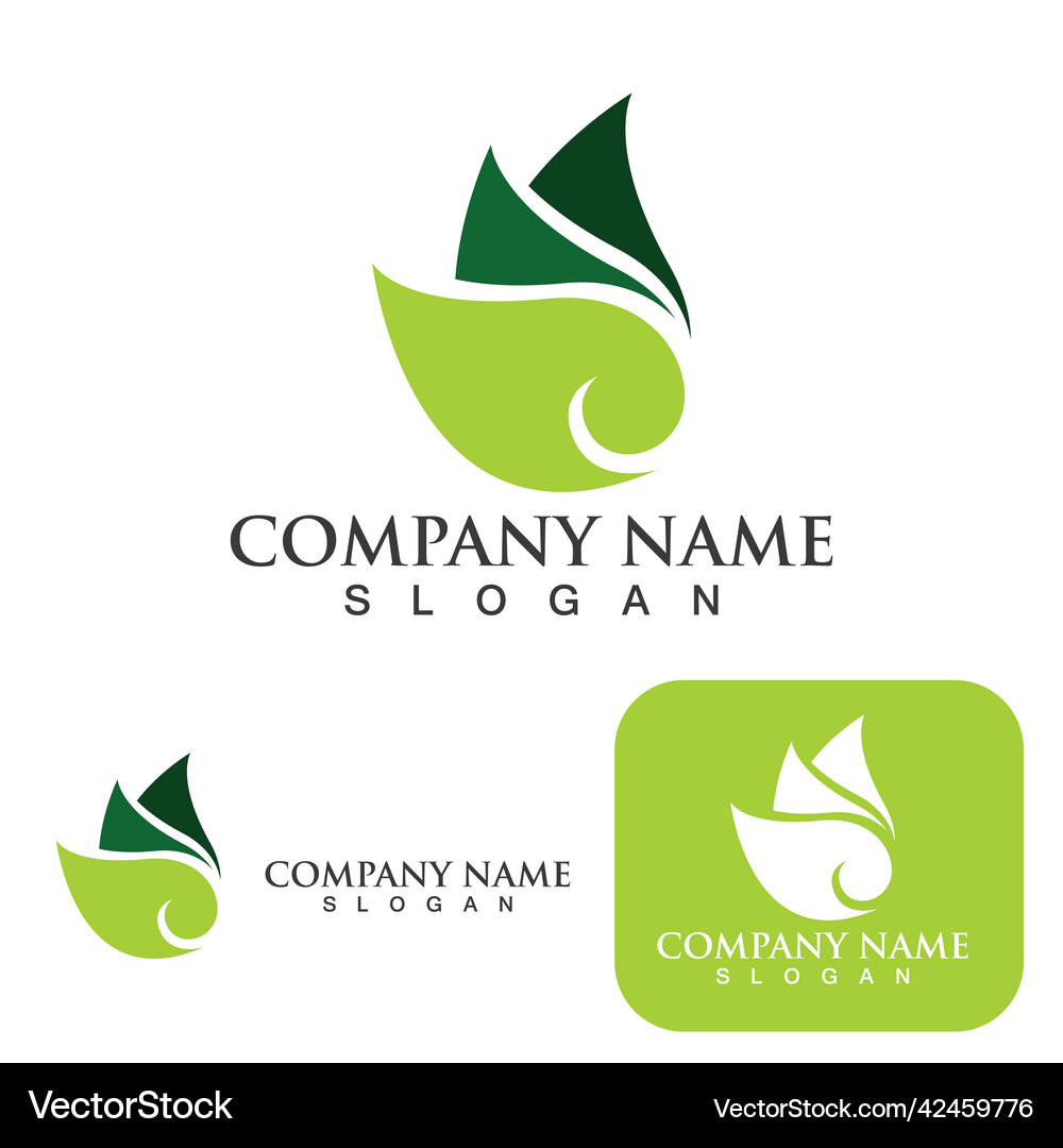 Betel leaf logo and symbol Royalty Free Vector Image