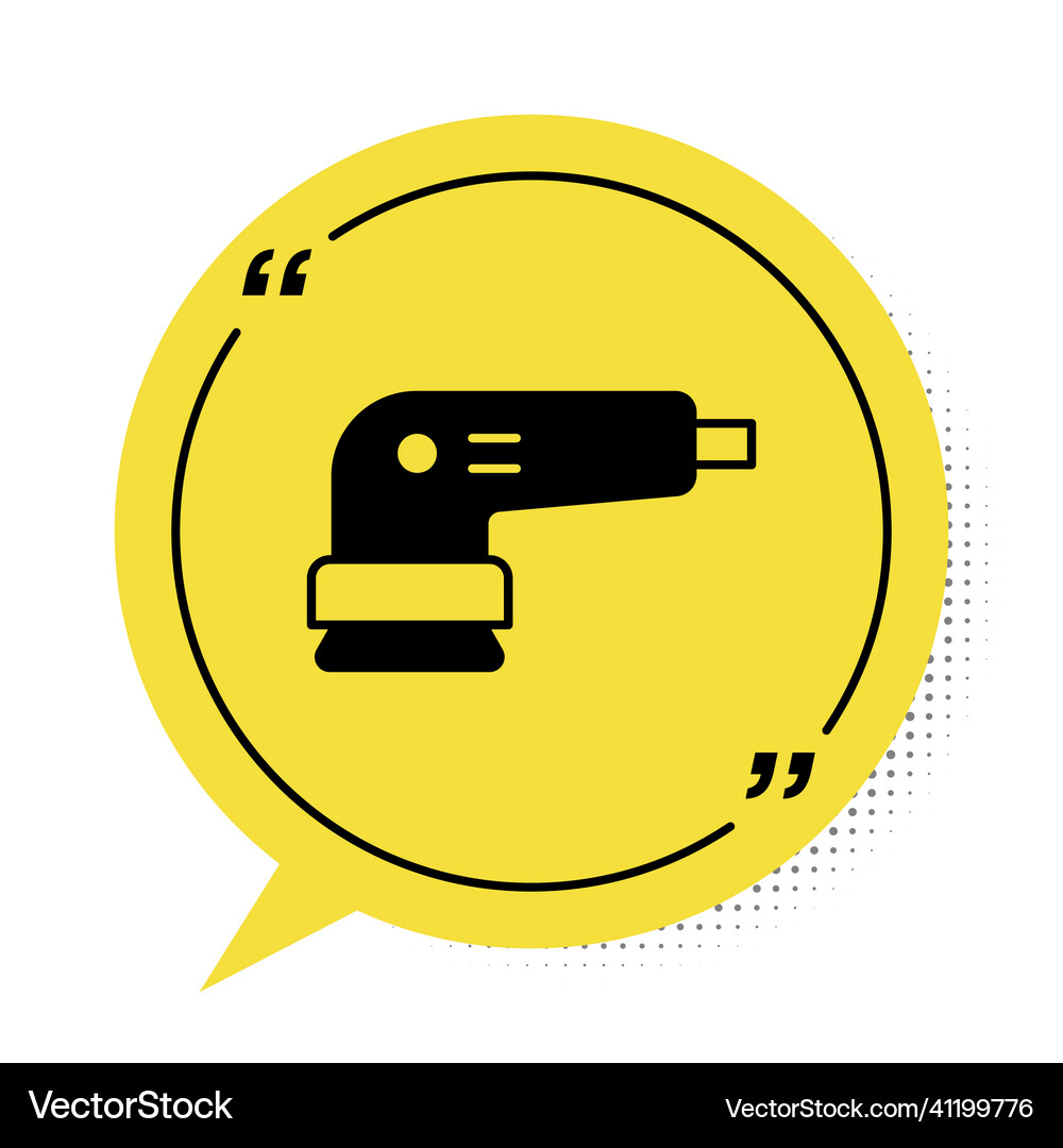 Black electric sander icon isolated on white Vector Image